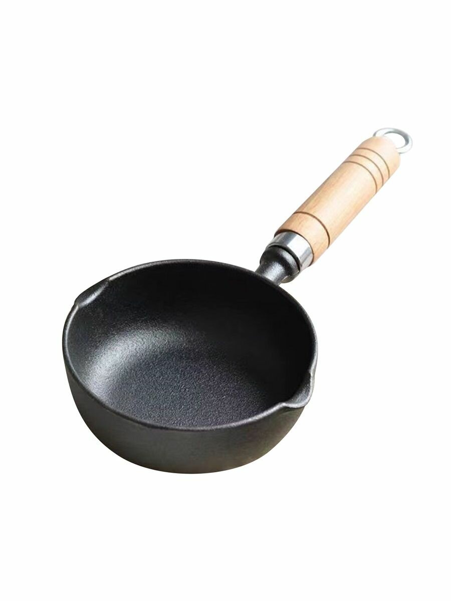 Чугунная кухонная кастрюля для подогрева масла для семьи, многофункциональная кулинария с равномерным распределением тепла, кухонная кастрюля для подогрева масла