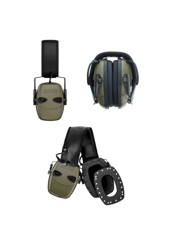 Наушники-вкладыши с активным шумоподавлением, защита ушей для улицы, наклонный направленный микрофон, черные, требуются батарейки