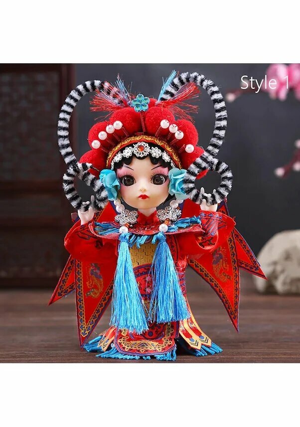 Шт. Кукла Пекинской оперы ручной работы, упаковка материалов для самостоятельной сборки, готовый продукт, Пекинский оперный стиль 1