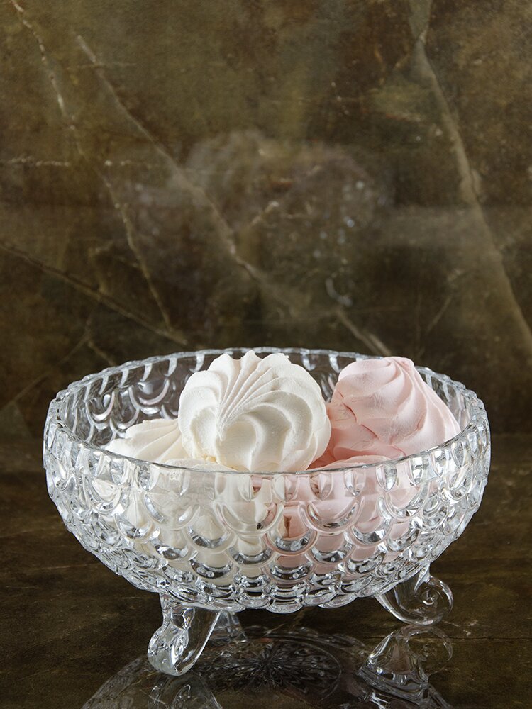 Салатник / конфетница / фруктовница на ножках (в коробке), стекло, прозрачный, 17.5х17.5х9.5 см, объем 1.1л