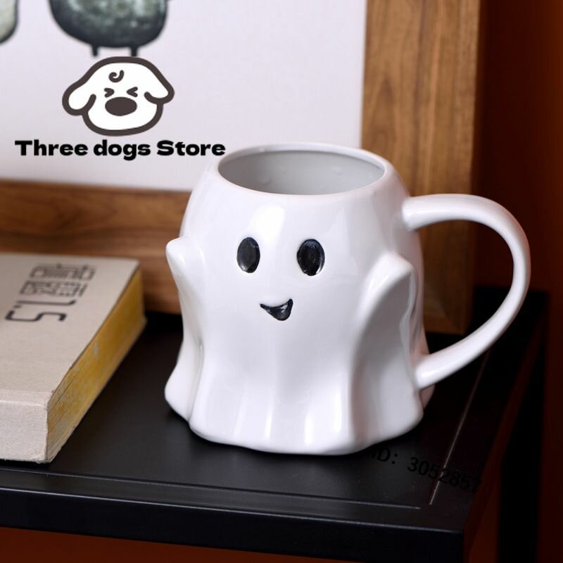 Кружка "Призрак", керамика, термостойкая, с глазурованным покрытием, 450 мл