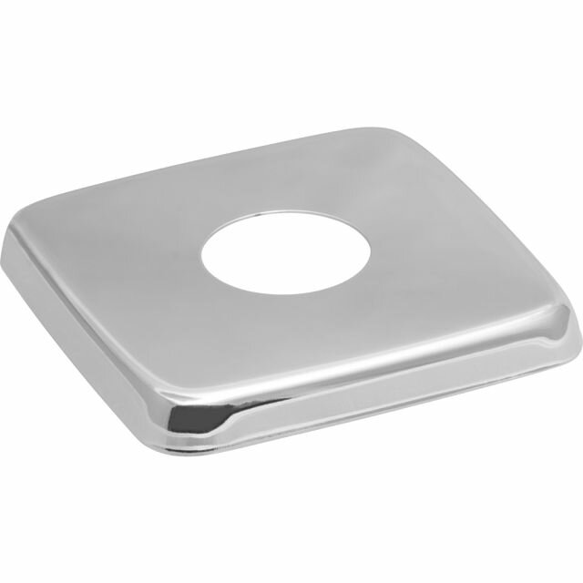 Чашка декоративная (отражатель) 1/2" (60х20х6мм) квадрат нерж, хром