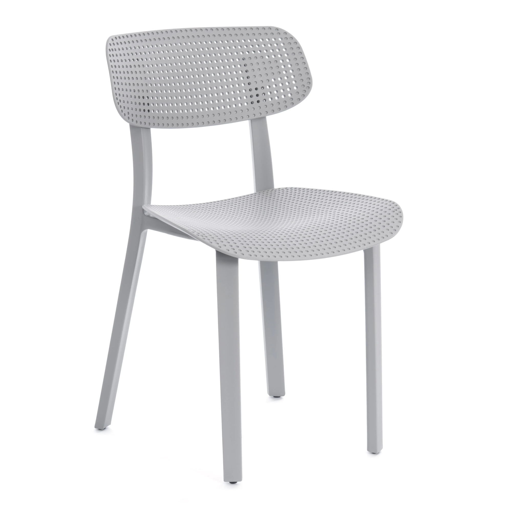 Стул JOLLY (mod. XRB-096-B2) Tetchair серый, пластик, твердое сиденье, без подлокотников