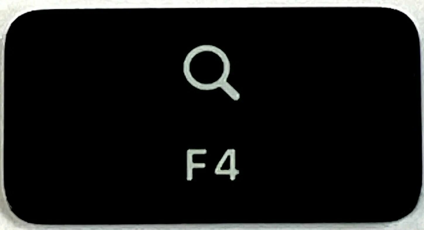Клавиша, кнопка "F4" для MacBook Air 13 2020 M1/ intel (A2337, A2179)Американская расклада-US, Европейская раскладка- UK Цвет: Черный