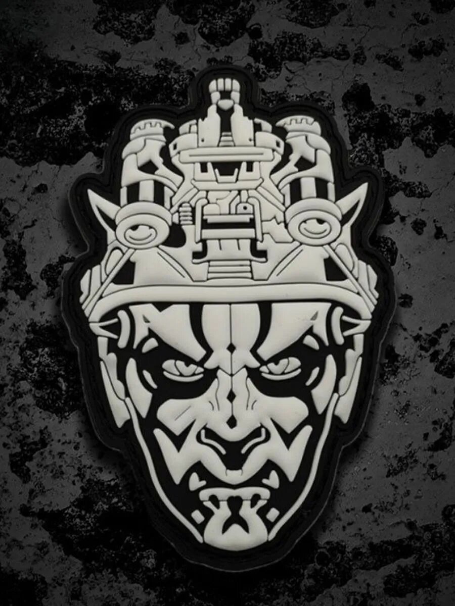 Светящаяся тактическая нашивка из ПВХ, нарукавная повязка в виде маски дьявола, липучка, значок, нашивка на рюкзак