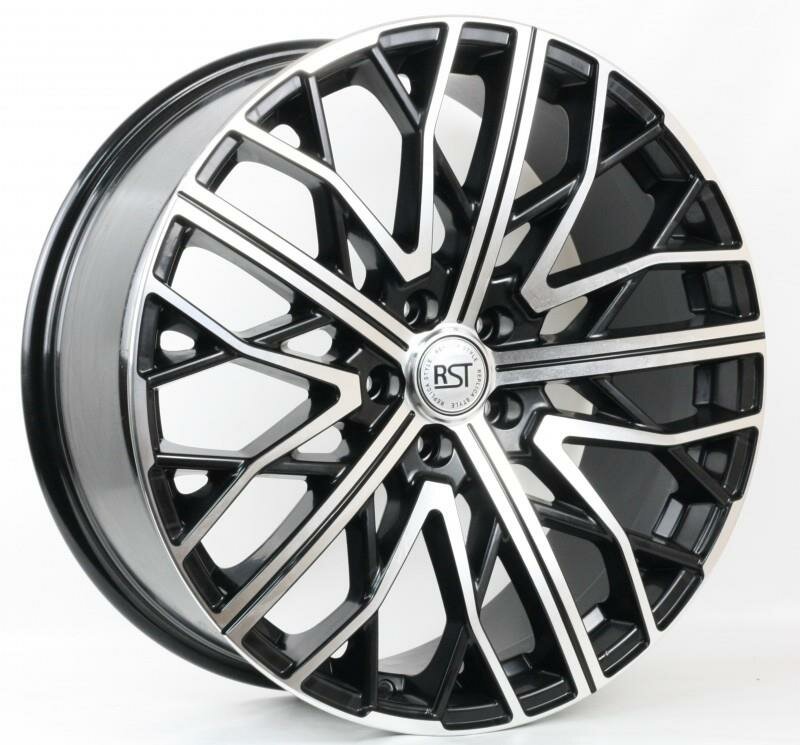 Диск автомобильный литой RST R002 20x8.5 5x120 et47 dia72.6 Чёрный с полированной лицевой частью