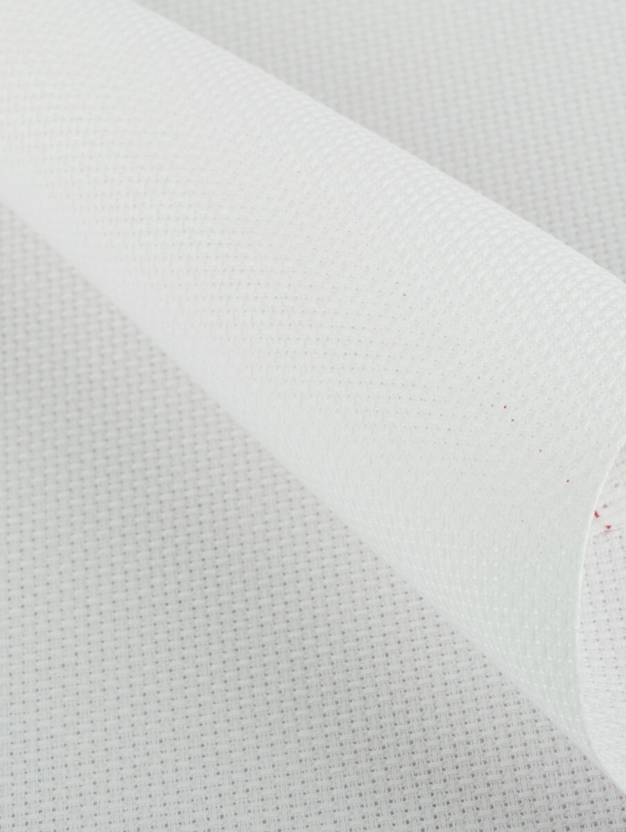 Канва K04"Gamma"Aida№14,100% хлопок, размер 30 х 40 см, цвет белый, заводская фасовка,1 шт.