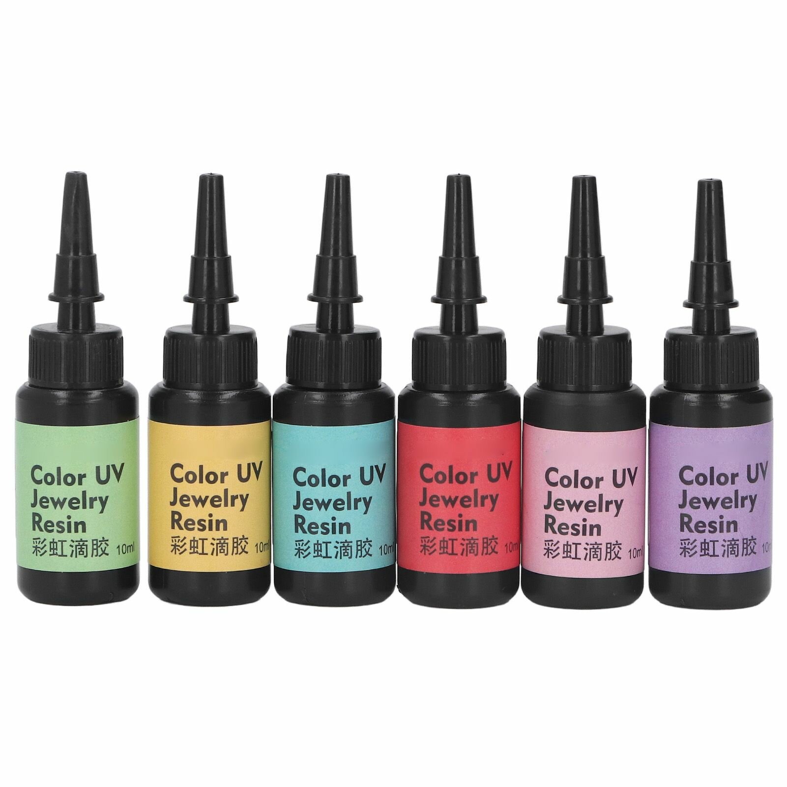 10 мл УФ-смолы, быстросохнущей, яркие цвета, подходящие для самостоятельного изготовления украшений, простой в использовании набор для изготовления эпоксидной смолы