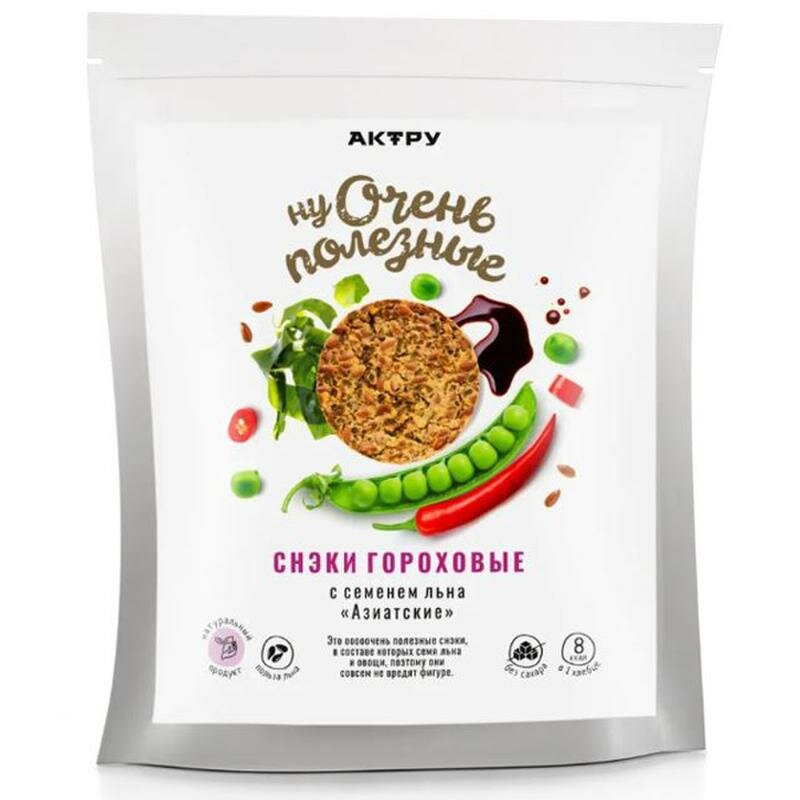 Снеки гороховые с семенами льна азиатские "Аппетитный перекус", 80 г