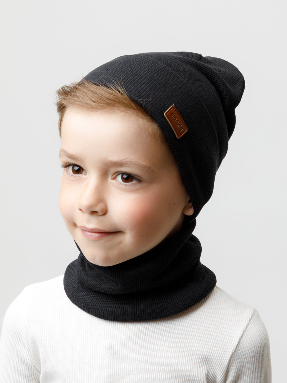 Комплект с головным убором К 8149/25/черный для мальчиков
