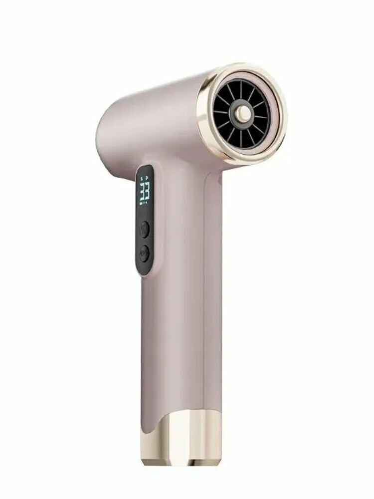 Фен для волос беспроводной，Аккумулятор емкостью 15 600 мАч 200 Вт, скоростей 3, кол-во насадок 1, светло-розовый, белый