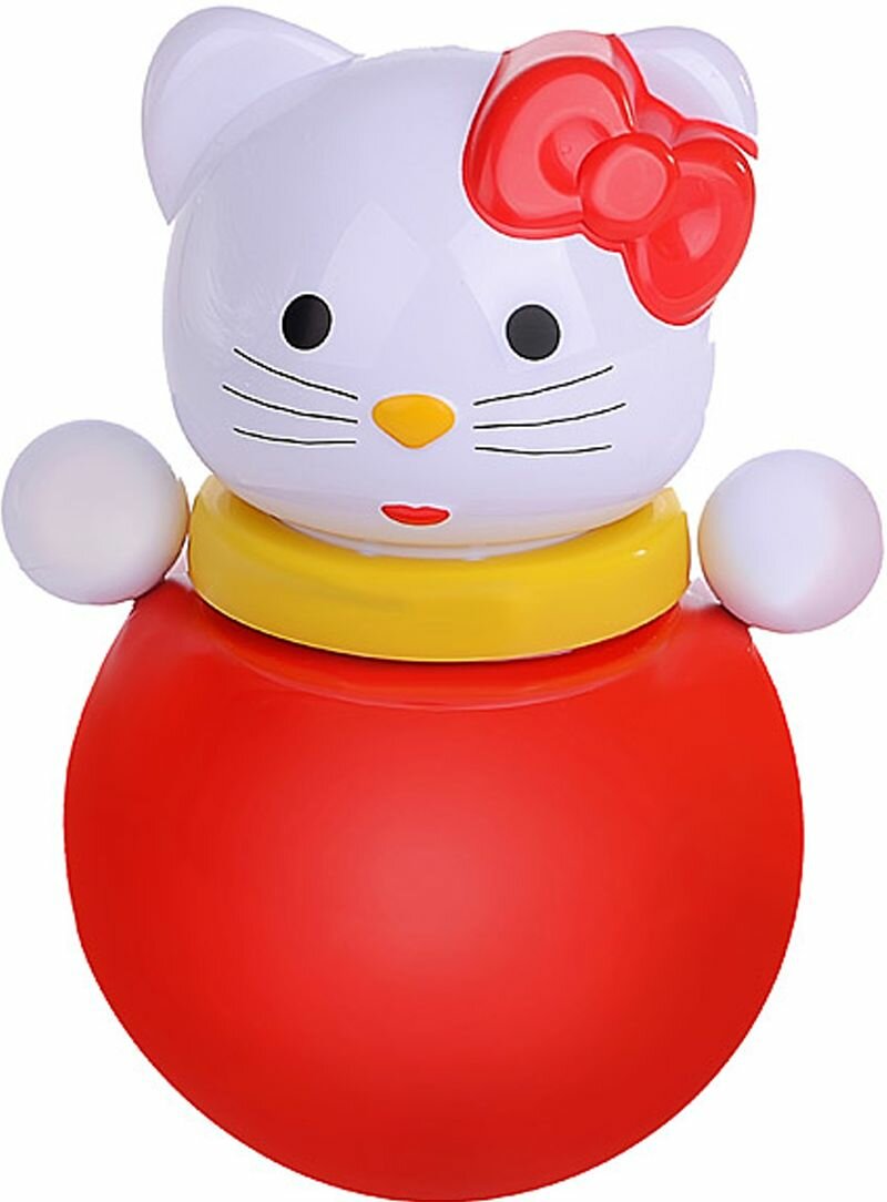 Детская музыкальная кукла "Неваляшка Кошечка Мурочка" малая, игрушка качалка ванька-встанька со звуком для детей