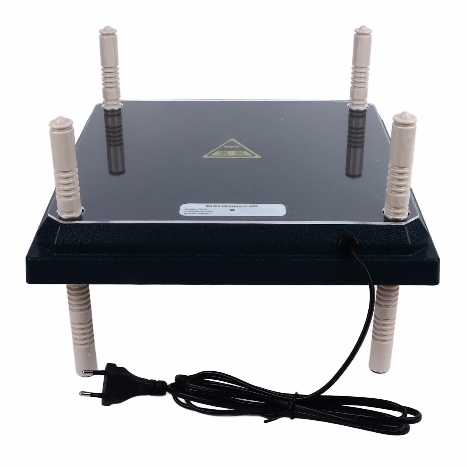 Брудер для цыплят с пылезащитой, регулируемый наклон, черный, EU Plug 220V