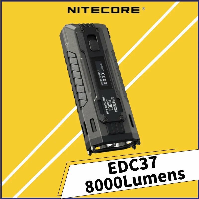 NITECORE EDC37 8000 люмен Сильный свет Максимальный тактический фонарик EDC Встроенный литий-ионный аккумулятор емкостью 8000 мАч