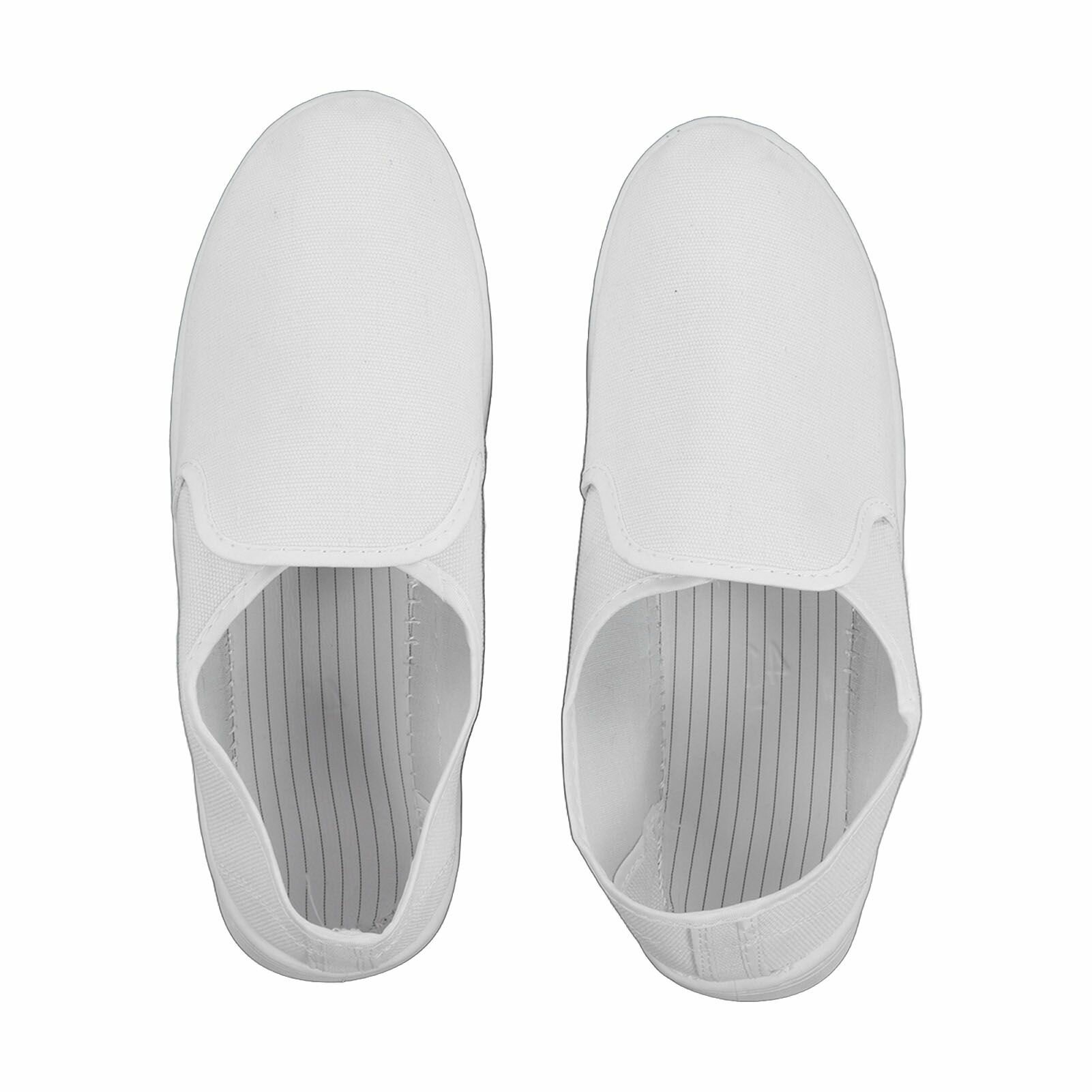 Устойчивая к статике обувь, холст из ПВХ, безопасный, удобный для завода электроники, пылезащитная мастерская, белый 37