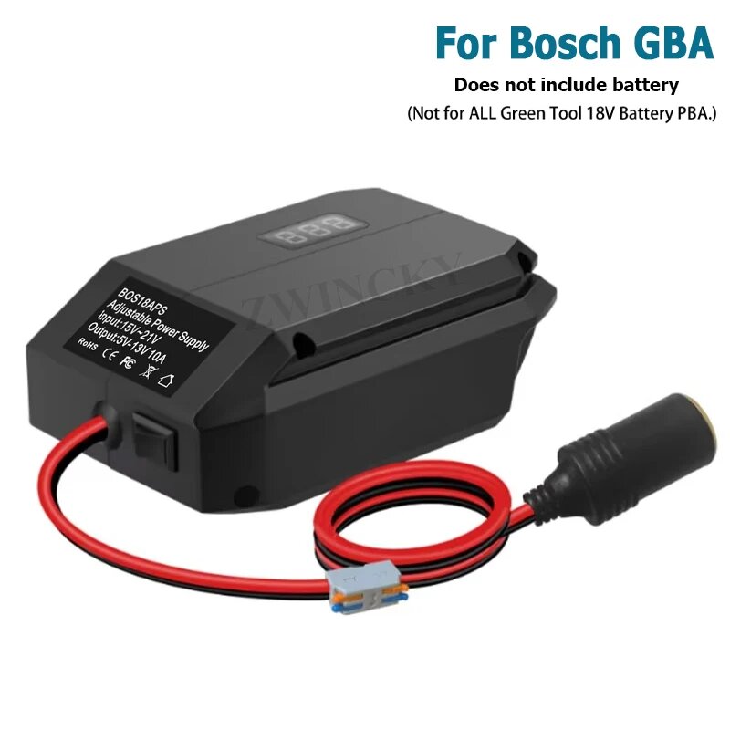 Понижающий преобразователь от 18 В до 12 В для батареи Makita/Dewalt/Milwaukee/Bosch, адаптер для прикуривателя, автомобильный холодильник, For Bosch GBA