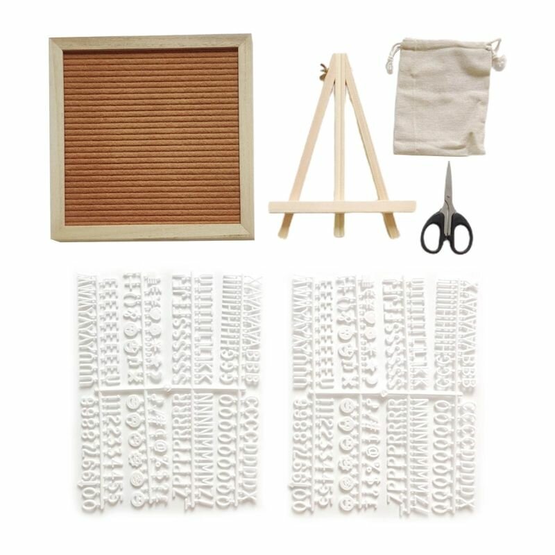 Доска для писем из фетра с буквами и цифрами, подставка мольберта, 9,8 x дюйма, сменная надпись декора свадебной вечеринки