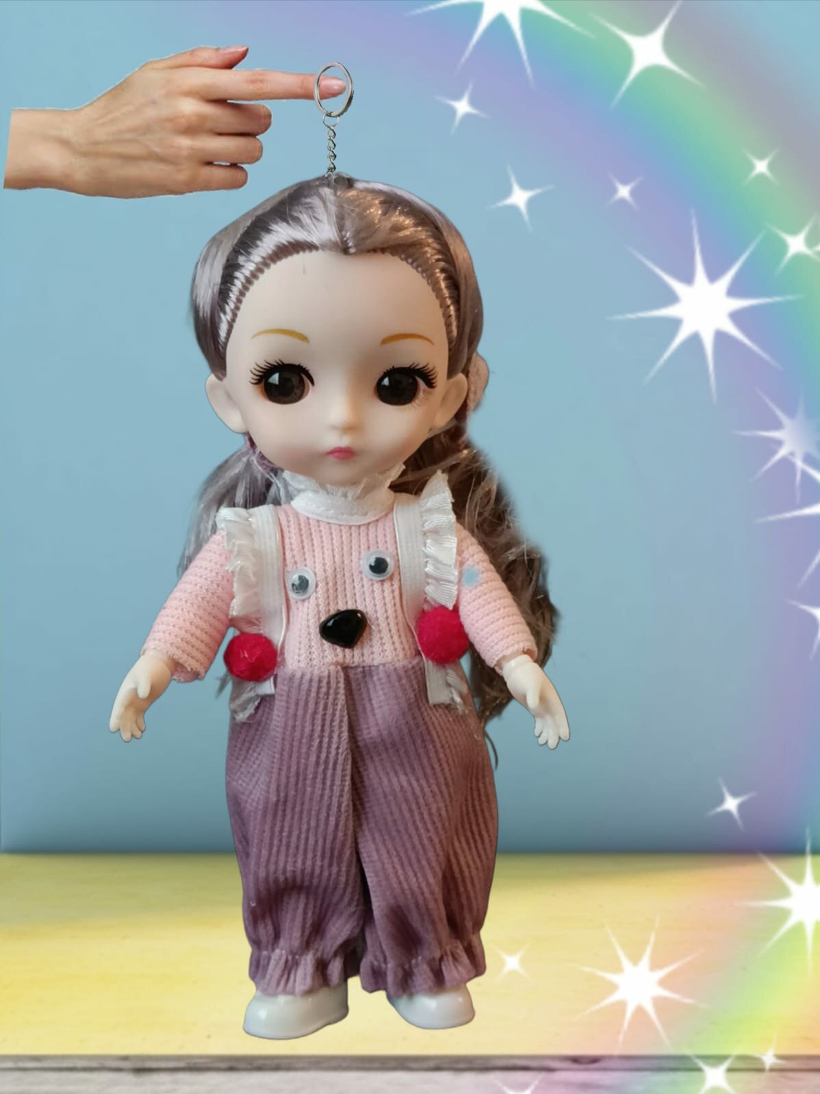 Кукла брелок 16см