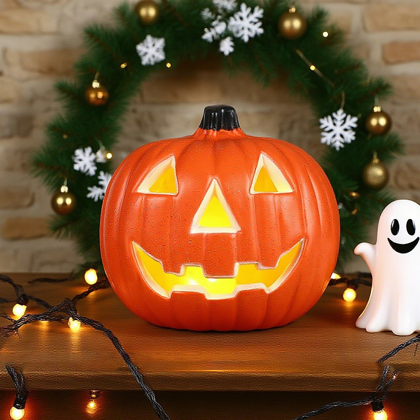 Тыква на Хэллоуин 30x30x30СМ (Тыква на Хэллоуин) свечение, светодиод, украшение, оверсайз