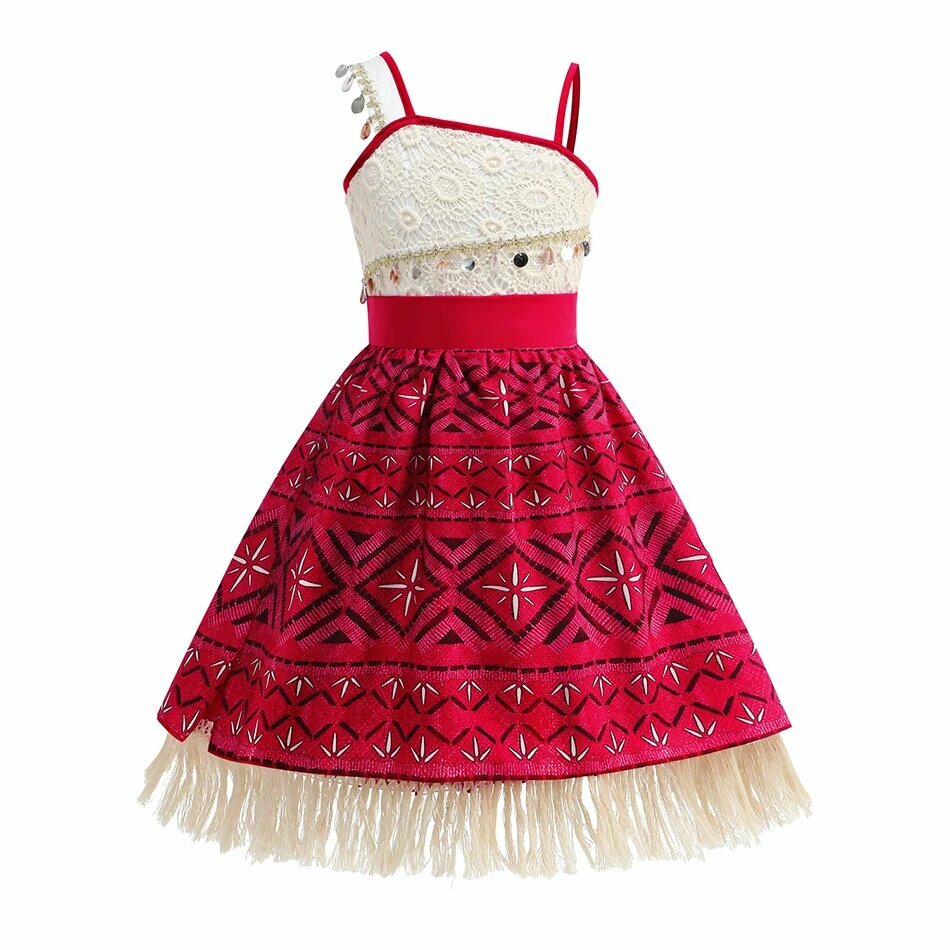 Детский костюм Disney Moana 2 5-6T Tag-130, Красный, Moana Dress