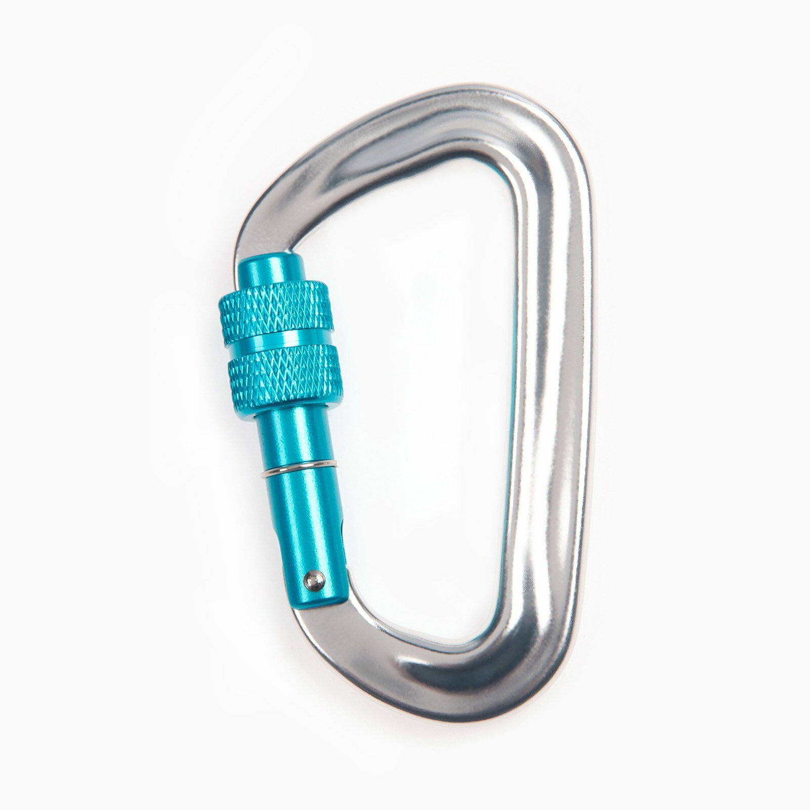 Карабин с муфтой 8x4.5 см, 26 KN, серебристый, цвет: серебристый