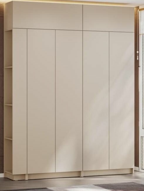 ARNIKA Шкаф для одежды Бали 180,2х236х38 см, с антресолью с полками, меланж