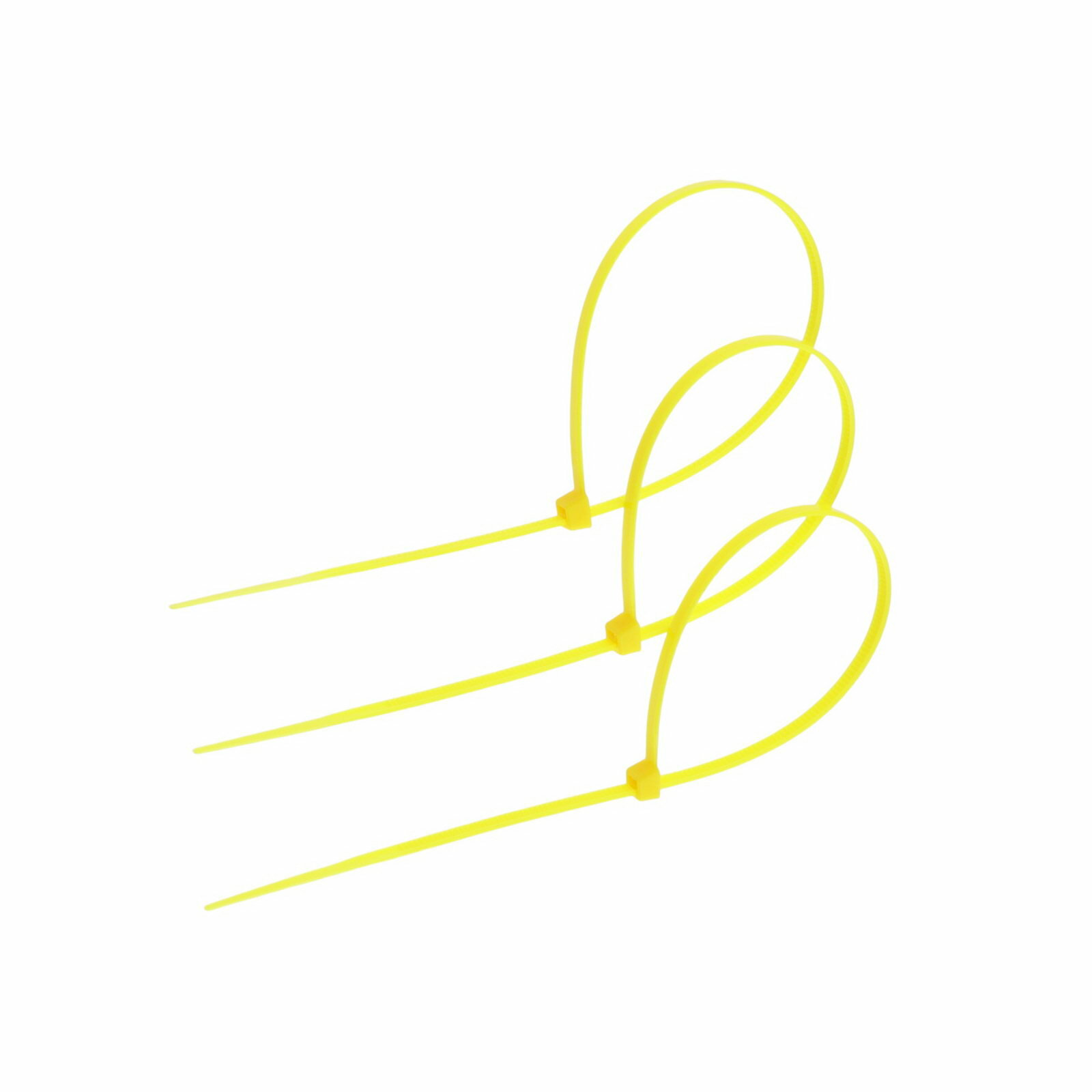 Хомут нейлоновый для стяжки, 3.6x250 мм, желтый, 25 шт, цвет: жёлтый