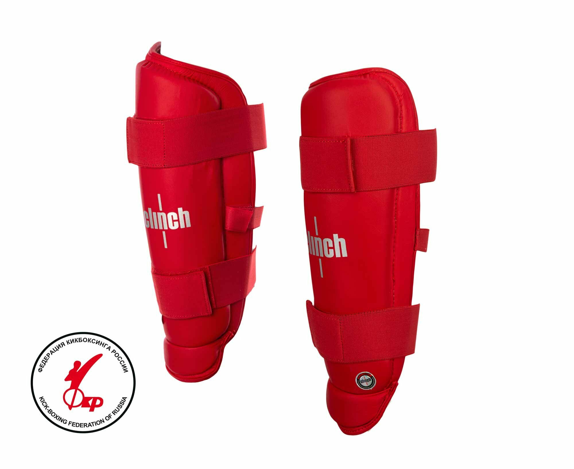 Защита голени Clinch Shin Guard Kick красная (размер XL)