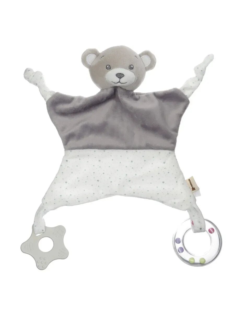 Комфортер для новорожденных с погремушкой и прорезывателем