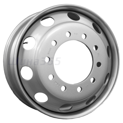 Штампованный колесный диск SRW 10/285/220/169 8,25x22,5/10x285,75 ET169 D220 Silver (5228224) (американка)