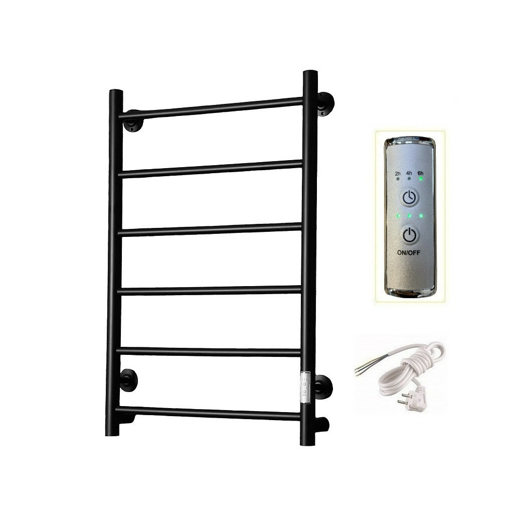 Полотенцесушитель Тругор Аспект Пэк, 80x50 см, черный, полированный, углеродистая сталь