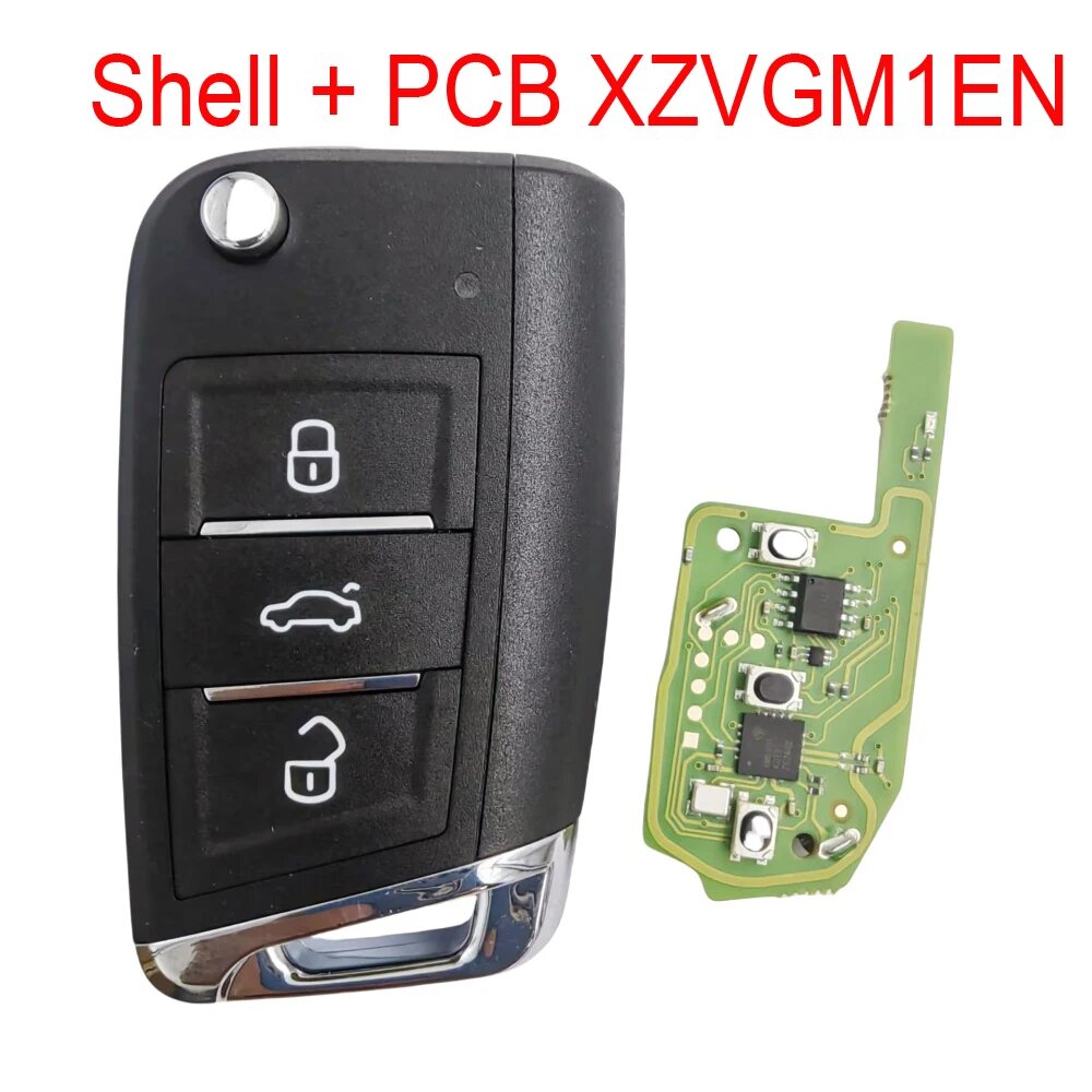 Корпус + плата Xhorse XZVGM1EN, 3 кнопки, VW MQB48