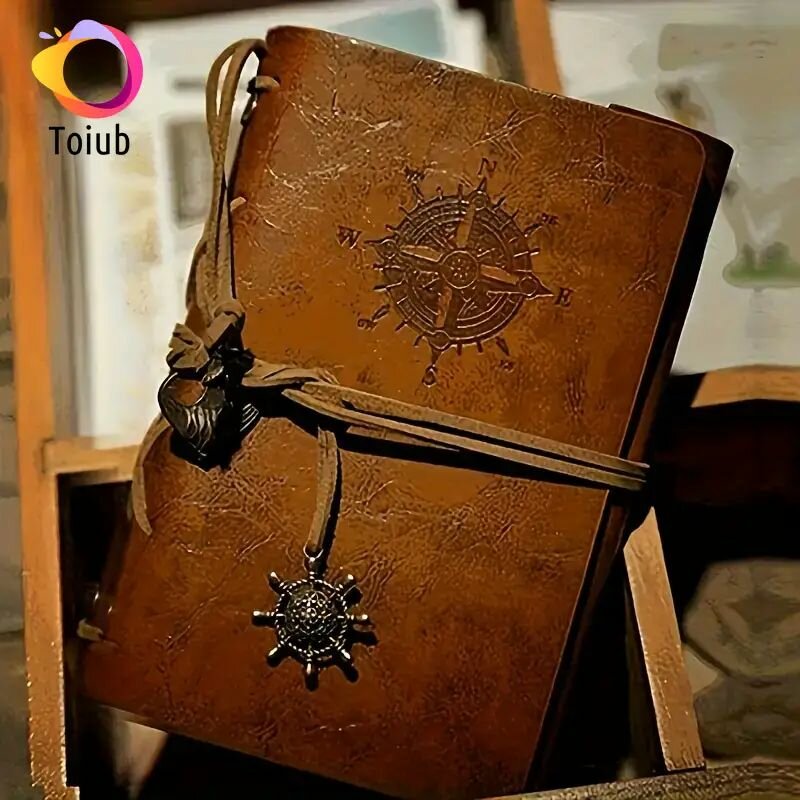 Пиратский дневник в переплете на спиральном кольце для студентов и путешественников