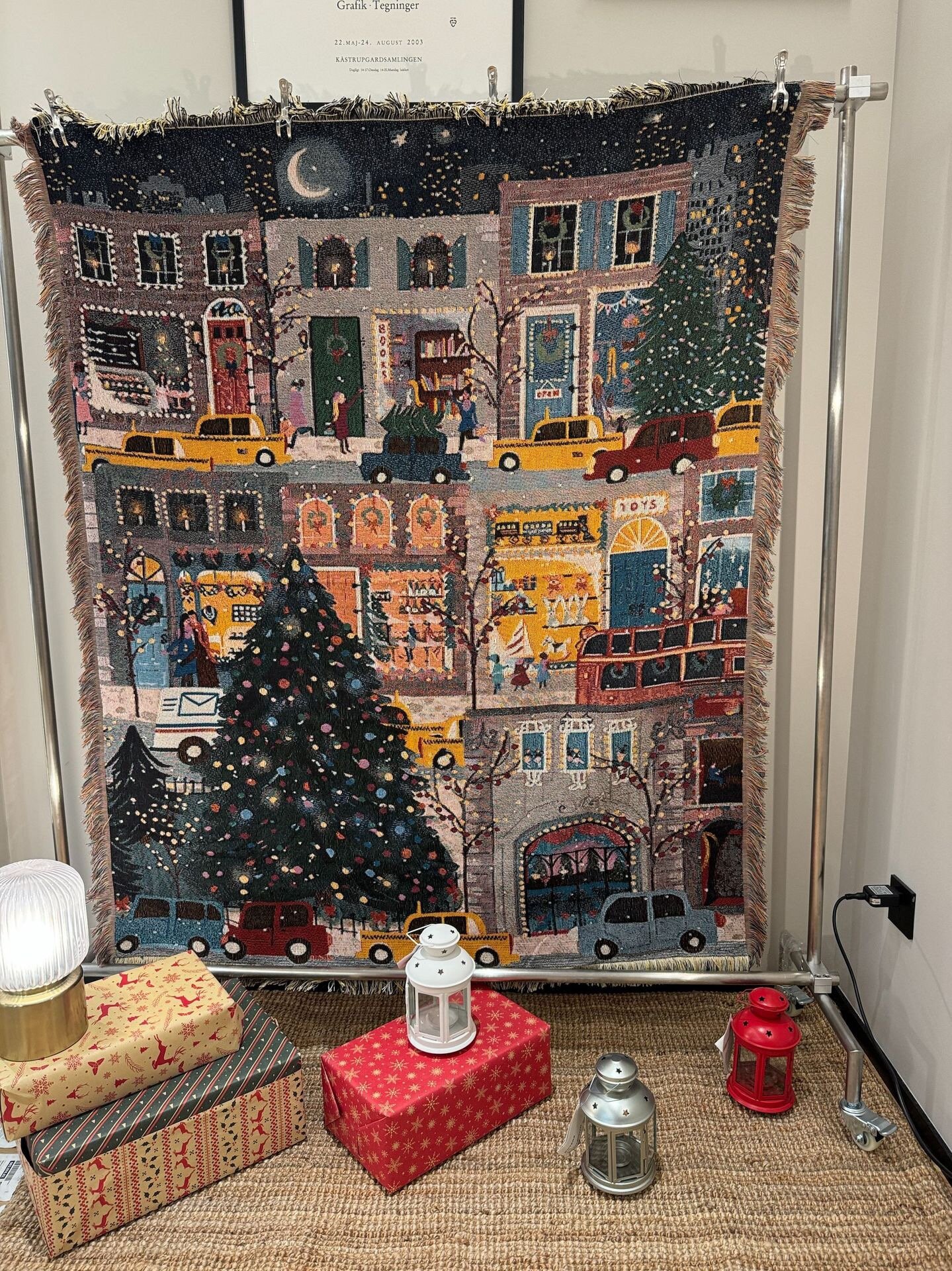 Ретро вязаное одеяло для дивана, с кисточкой, Цветные гирлянды, Рождественское одеяло, 130X160CM