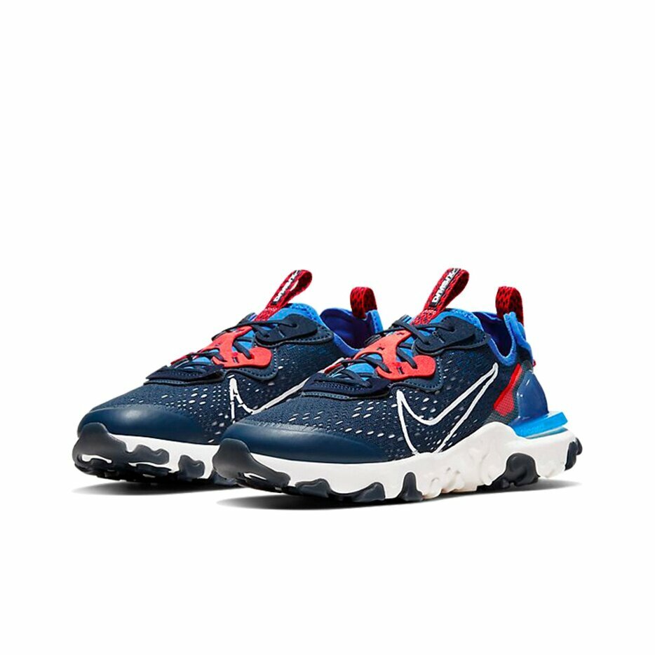 Кроссовки NIKE React Vision, размер EU 38.5 стопа (24CM), красный/синий — фото 1
