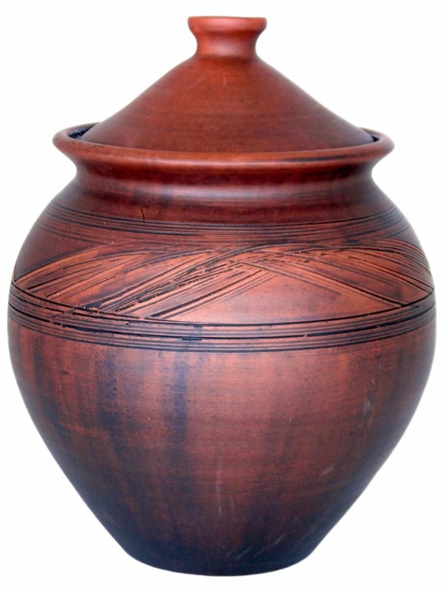 Горшочек для запекания - Казан 1,5 л. + глазурь, глина, керамика, ручная работа