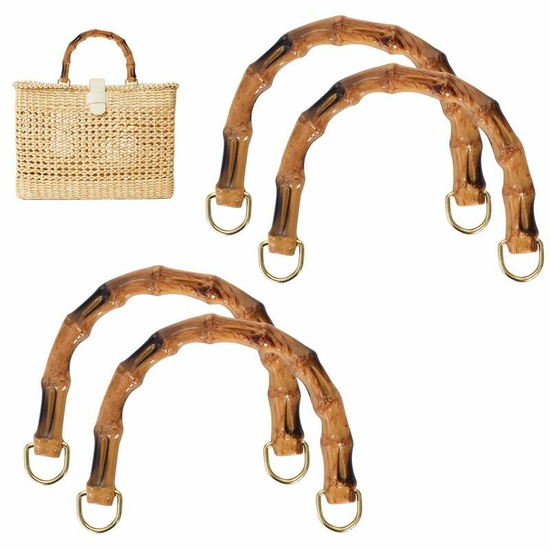 4 шт. Бамбуковые ручки для сумок