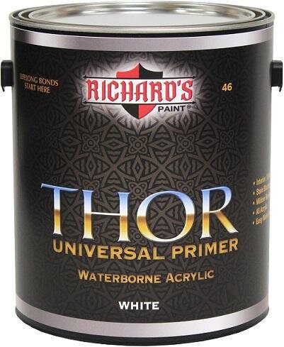 Грунтовка Блокирующая Пятна Richards Paint Thor 46 3.8л Универсальная, Быстросохнущая, Белая для Внутренних и Наружных Работ / Ричардс.