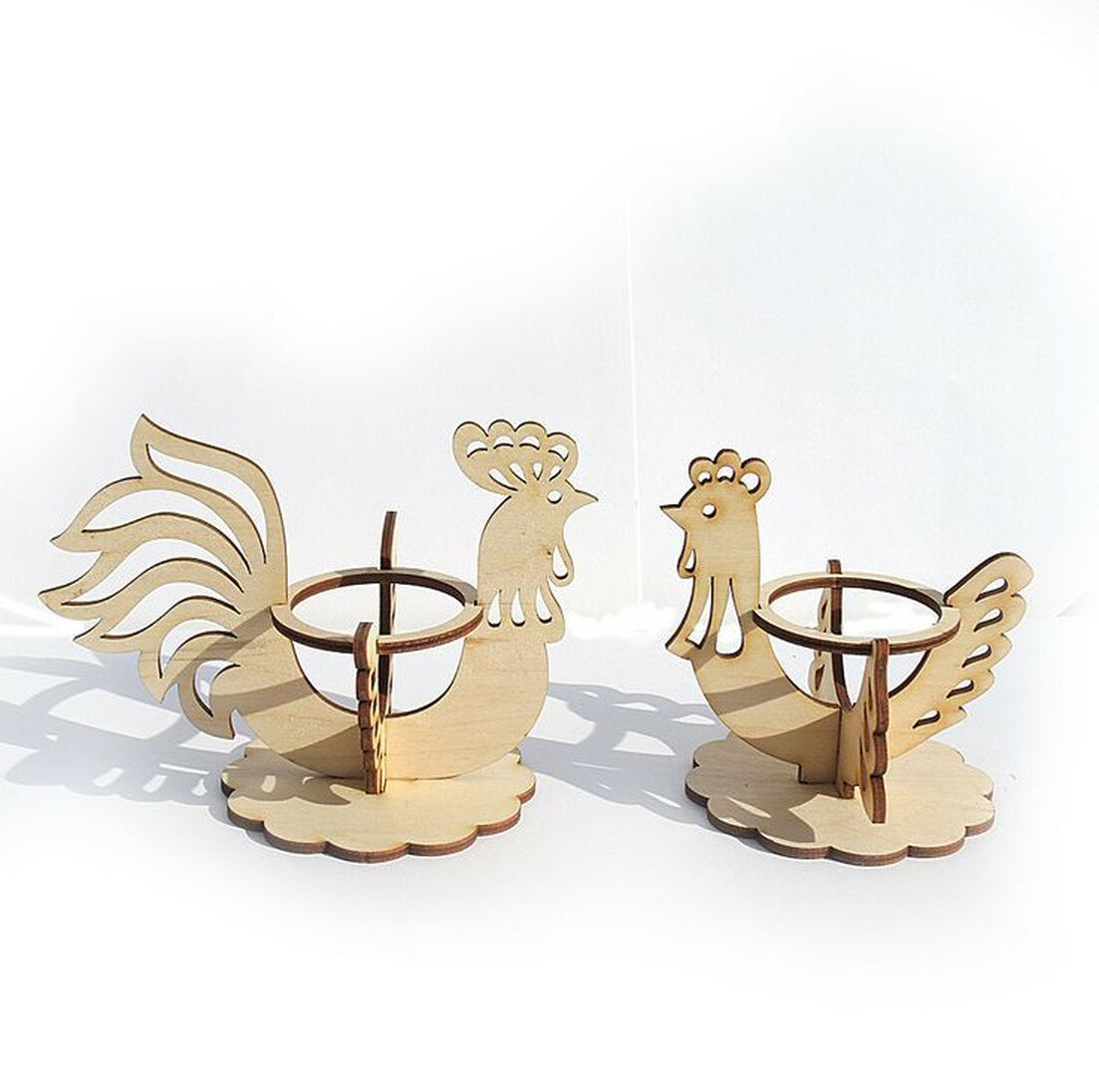 Набор пасхальный / подставка для яиц 2шт / Курочка и Петушок