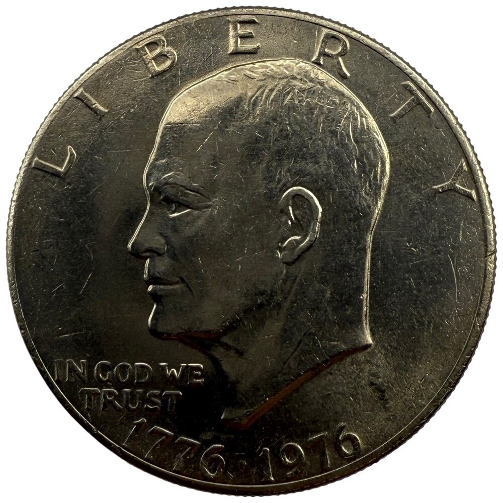 США 1 доллар (Эйзенхауэра) 1976 г. (200 лет независимости США) (D) (Тип 2) (CN/Cu) (Лот №4)