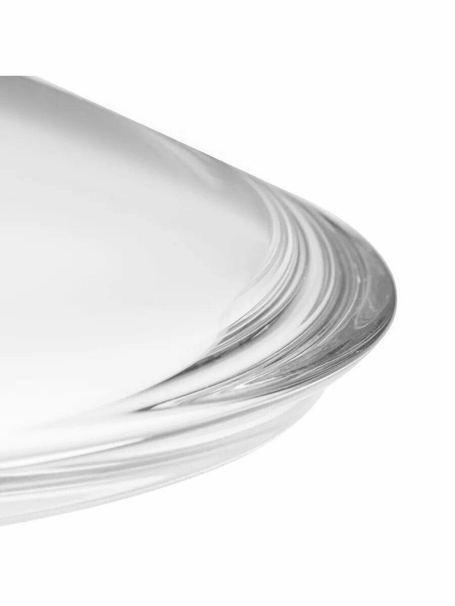 Стеклянная крышка безободковая с ручкой 26см