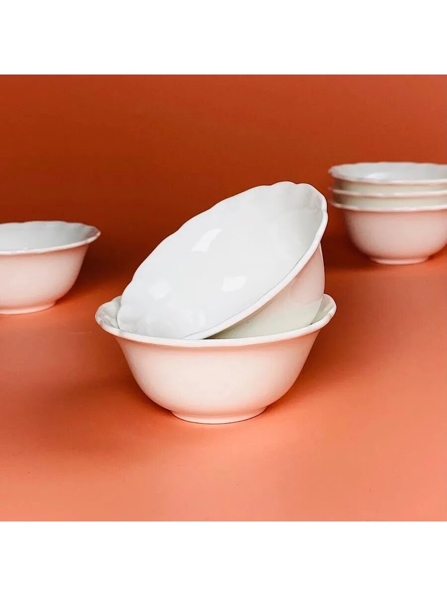 Набор из 6 штук Розетка Lenardi Шармель 9,5x4.5см, фарфор