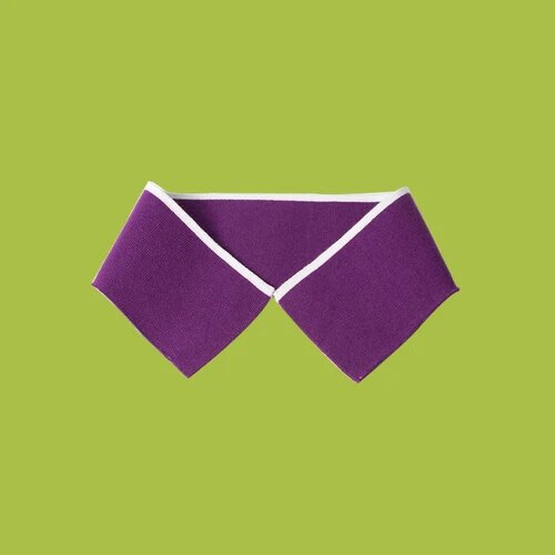 Хлопковая трикотажная полоска для воротников и манжет Фиолетовый, Cuff 3x70cm, Purple and white
