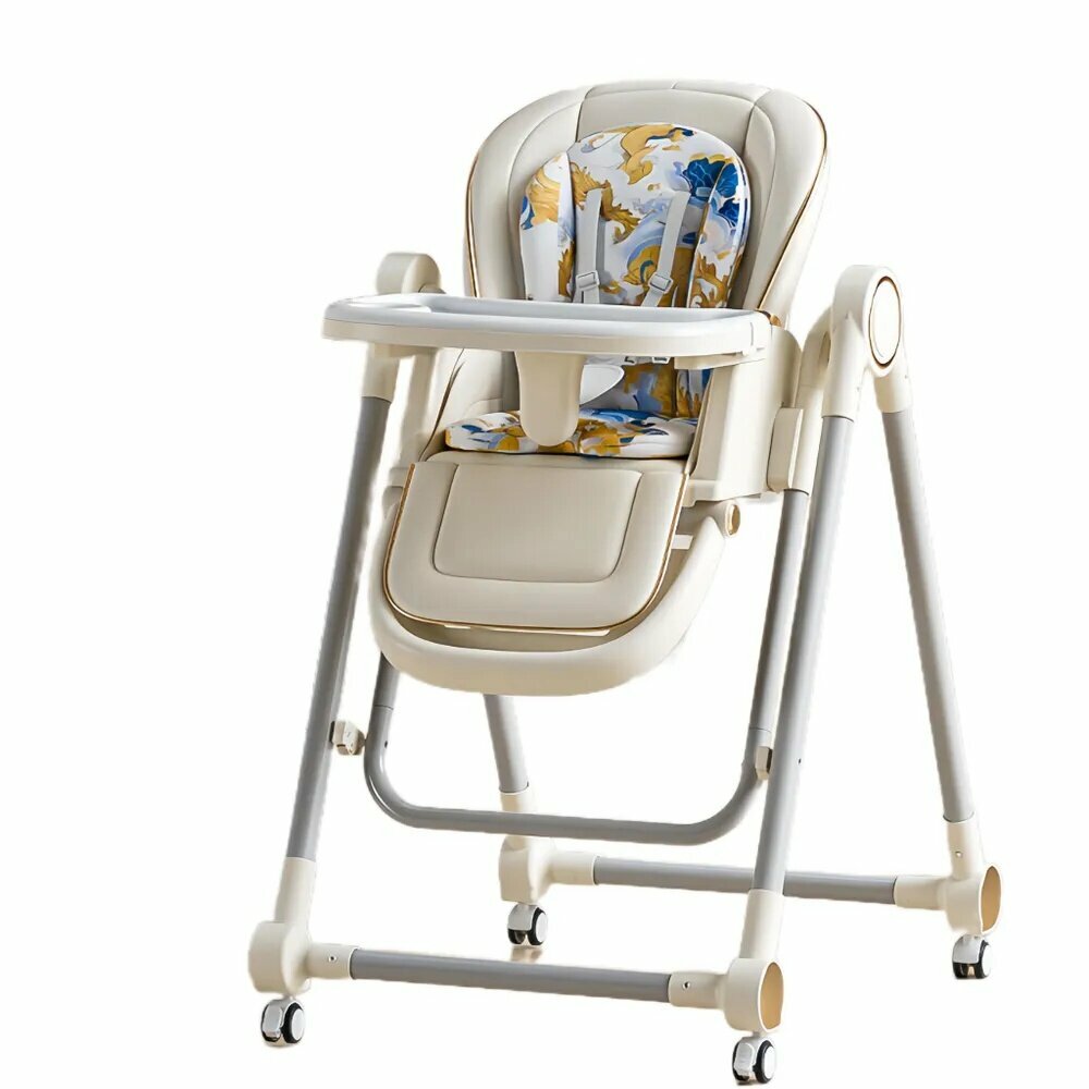 Стульчик-Качели S-700, 2в1, для детей от 0 лет, складной, белый