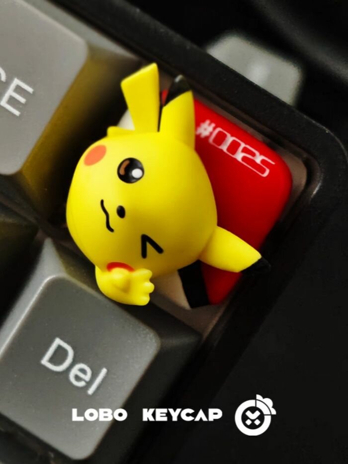 Кейкапы для механической клавиатуры-Покемон, смоляной кейкап ручной работы, Пикачу