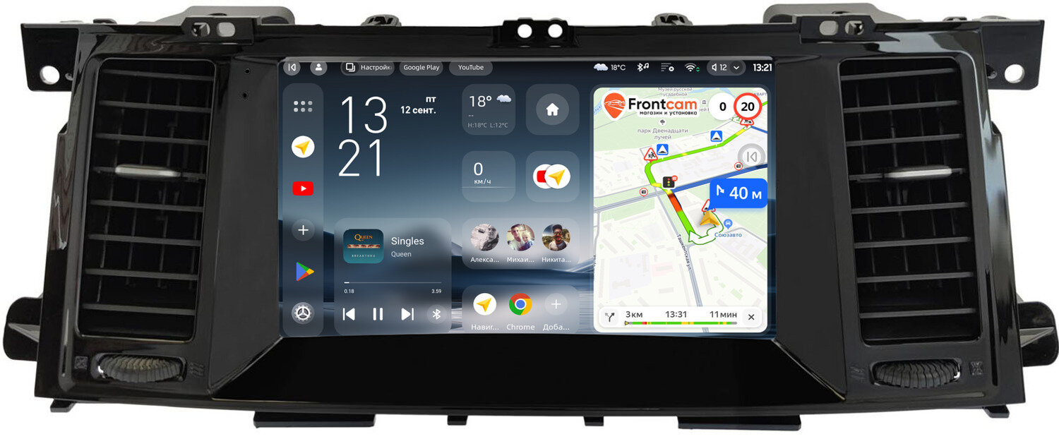 Штатная магнитола Infiniti QX56 2010-2013, QX80 2013-2020 (Тип B, авто с кнопкой TEL, can RZC) Teyes CC4 2K 6/64 9.5" RM-9-2640 Android 14 (4G-SIM, DS