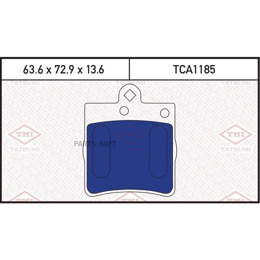 TATSUMI Колодки тормозные дисковые задние