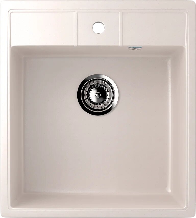 Мойка кухонная Ulgran U-406 -331 прямоугольная, 45x50, мойка для кухни, матовая, белая, российская