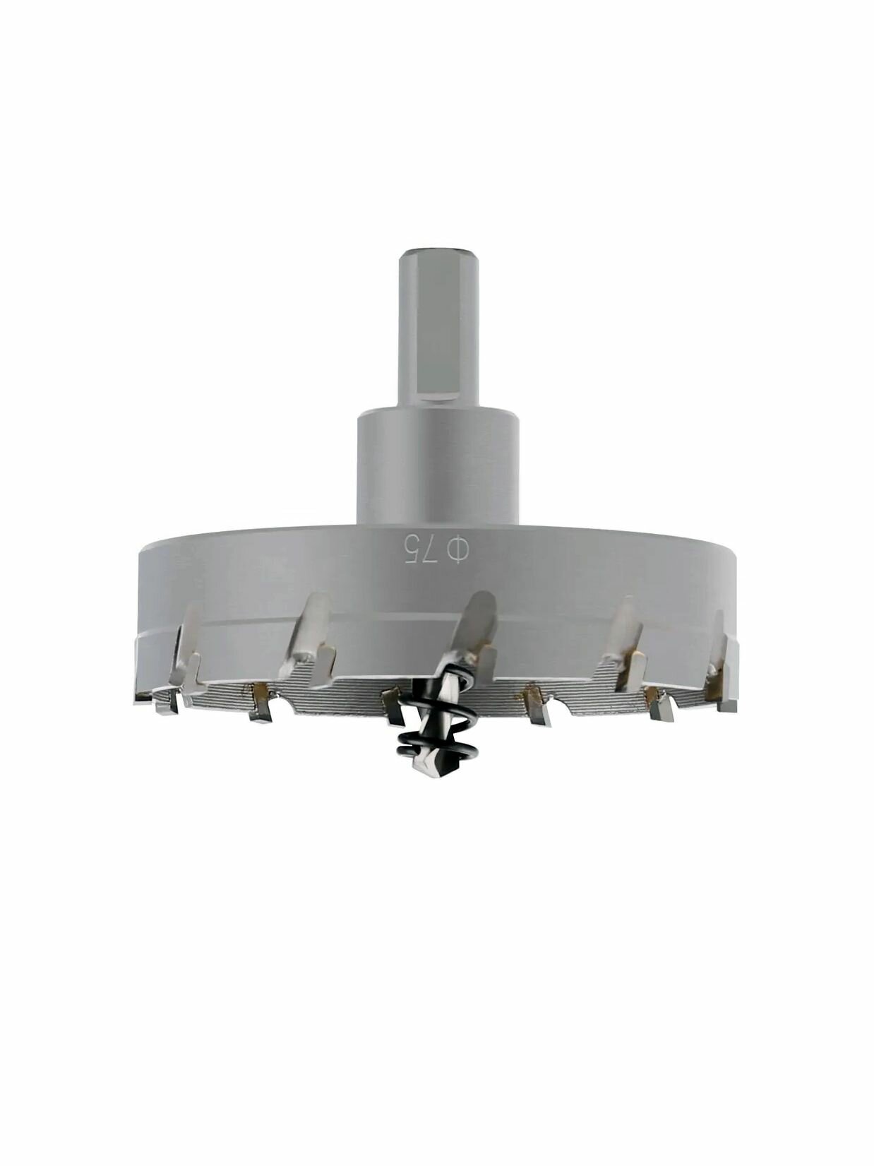 Коронка TCT с твердосплавными напайками для сверления по металлу, диаметр 75 мм