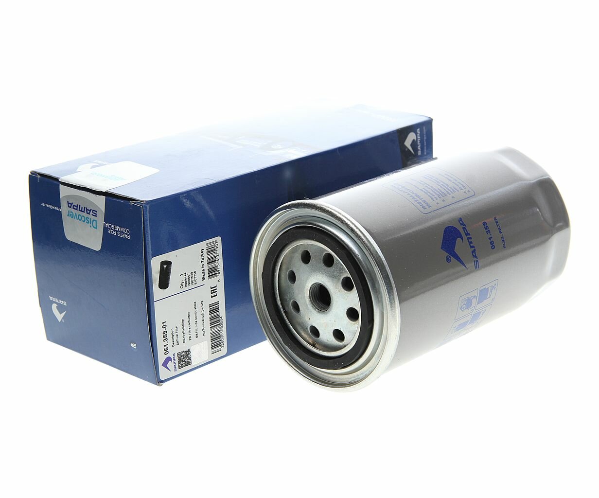 Фильтр топливный IVECO EuroStar, EuroTech, Trakker грубой очистки (М14х1.5мм, со сливом) SAMPA